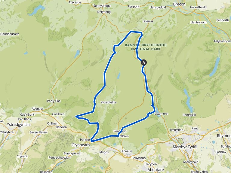 Pontneddfechan & Sarn Helen loop from Pont ar Daf — Bannau Brycheiniog ...